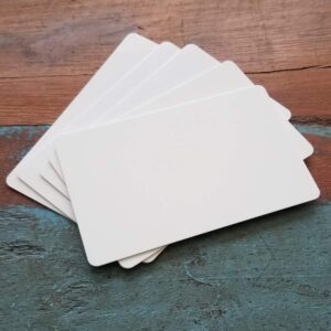 200 Pack - Premium Blank PVC Cards for ID Badge Printers - Graphic Quality White Plastic CR80 30 Mil (CR8030) by Specialist ID - Compatible with Most Photo ID Badge Printers (White)