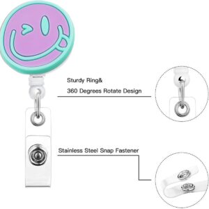 KAGNAL 4Pcs Nurse Badge Reel Cute Retractable Badge Holder with Clip Nursing Name Card Holder for Nurse Nursing Student Doctor Teacher Medical Assistant Office Worker