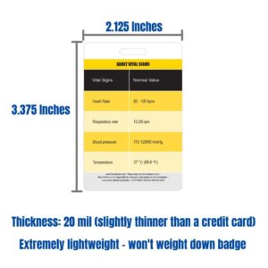 Essential CNA/MA/Tech Vertical Reference 7 Badge Card Set - Perfect for Technicians, Medical Assistants and Certified Nursing Assistants!