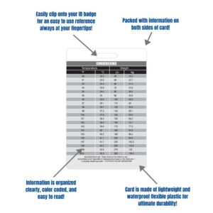 Essential CNA/MA/Tech Vertical Reference 7 Badge Card Set - Perfect for Technicians, Medical Assistants and Certified Nursing Assistants!