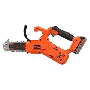 black+decker 20v max pruning chainsaw kit, battery and charger included (bccs320c1)