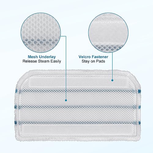 8 Pack Steam Mop Pads Replacement Compatible with Black+Decker Steam Mop SM1600, SM1610, SM1620, HSM13E1, HSMC1300FX, HSMC1321, HSMC1361SG SMP20 Black and Decker Steam Mop Pads for Floor Cleaning