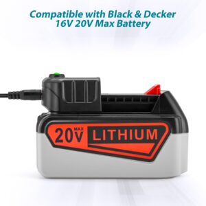 ORHFS 7.0Ah 20V Lithium Battery Compatible with Black+Decker 20Volt Max LBXR20 LB20 LBX20 LBXR2020 LBX4020 LB2X4020-OPE LBXR20-OPE Cordless Power Tools with 20v Battery Rapid Charger