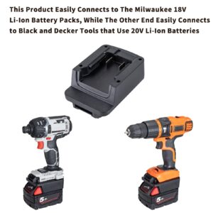 for Milwaukee M18 18V Battery Adapter Convert to for Black & Decker 20V LBXR20 LB20 LBX20, Porter Cable 20V PCC685L PCC682L Power Tools