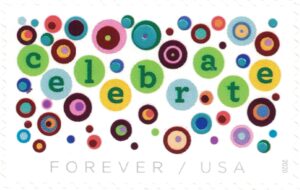 usps let's celebrate forever stamps - sheet of 20 postage stamps