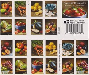 usps fruits and vegetables forever stamps booklet of 20