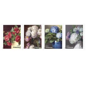 flowers from the garden 1 strip of 100 u.s. first class postage stamps celebrate beauty wedding (100 stamps)