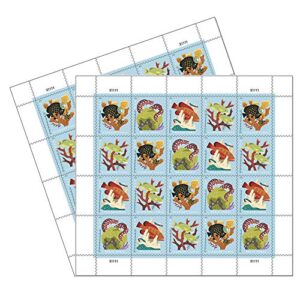 coral reefs postcard 2 sheets of 20 us first class forever postcard postage stamps sea (40 stamps) scott 5366