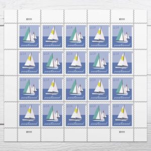 sailboats postcard forever stamps(1 sheet=20 stamps)