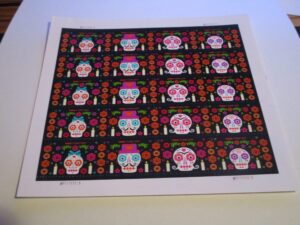 usps day of the dead (dia de los muertos) (sheet of 20) postage forever stamps 2021 scott #5640-5643