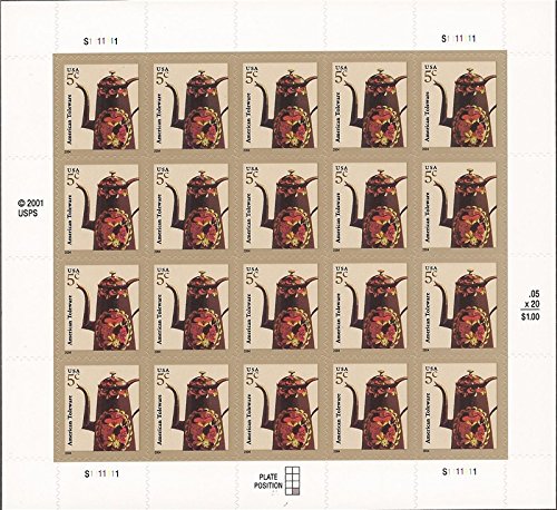 USPS American Toleware - Sheet of Twenty Five Cent Stamps Scott 3756