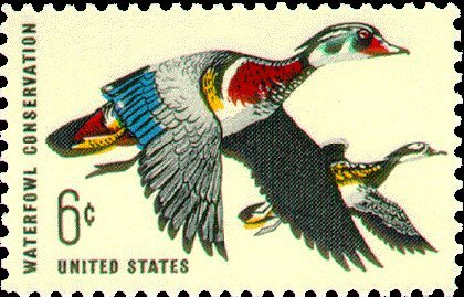 Postage Stamp U.S. Waterfowl Conservation Wood Duck Sc. 1362 MNHVF by US Postal Service