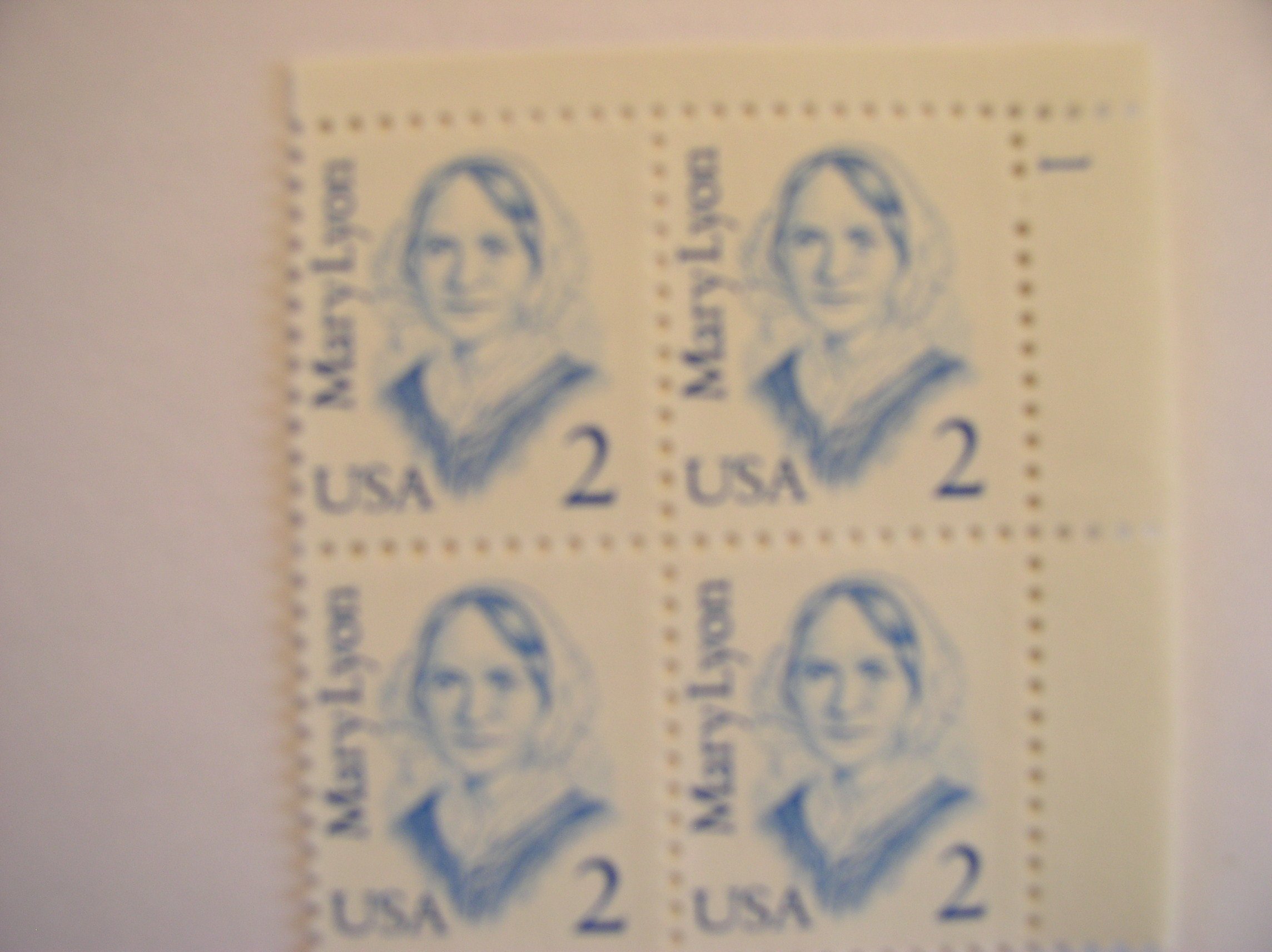 US Postal Stamps, 1987, Mary Lyon, S# 2169, Plate Block of 4, MNH