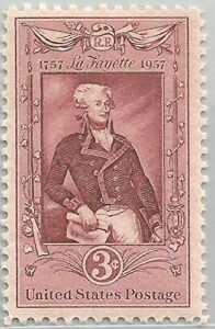 u.s. stamp scott 1097 marie joseph paul yves roch gilbert du motier marquis de lafayette mnh