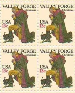 valley forge christmas set of 4 x 13 cent us postage stamps new scot 1729 by us postal service