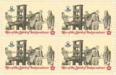 Rise of the Spirit of Independence #1 Set of 4 x 8 Cent US Postage Stamp 1476