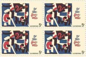 to the fine arts set of 4 x 5 cent us postage stamps new scot 1259