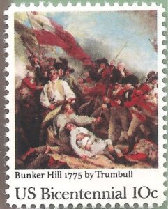 postage stamps us scott 1564 bunker hill by trumbull 1775 mlhog