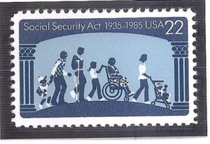 postage stamps u.s. social security act scott 2153 mnh