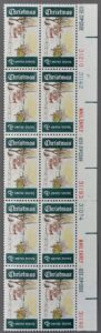 block 10 1969 us postal service christmas winter sunday 6c stamps scott 1384