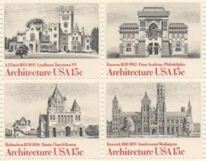 american architecture series set of 4 x 15 cent us postage stamps scot 1838-41