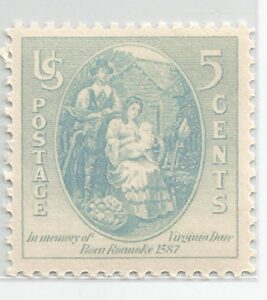 postage stamps u.s. virginia dare first roanoke va. birth sc.796 mnh