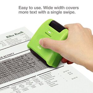 Identity Theft Prevention Security Stamp Wide Roller Security Stamp Kits (Green)