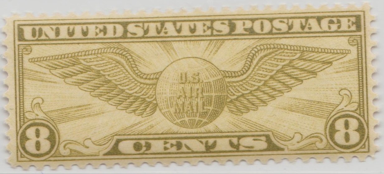 Stamp Air Mail U.S. Transatlantic Issue Globe And Wings C17