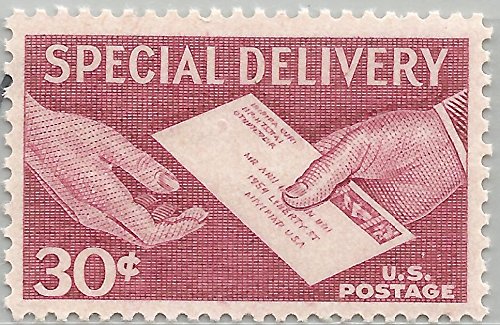 US Special Delivery Stamp 30 Cents, Letter, Hand To Hand Scott E21