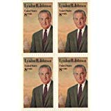 lyndon b. johnson set of 4 x 8 cent us postage stamps new scot 1503