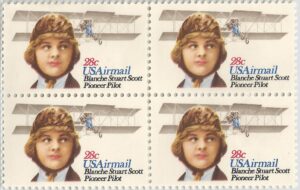 postage stamps u.s. air mail blanche stewart scott pilot pioneer scott c99 mnh