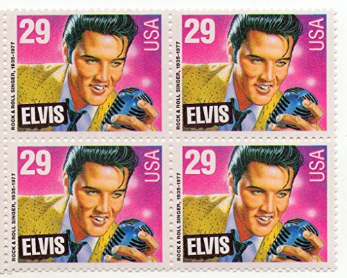 1993 ELVIS PRESLEY #2721 Block of 4 x 29 cent US Postage Stamps by USPS