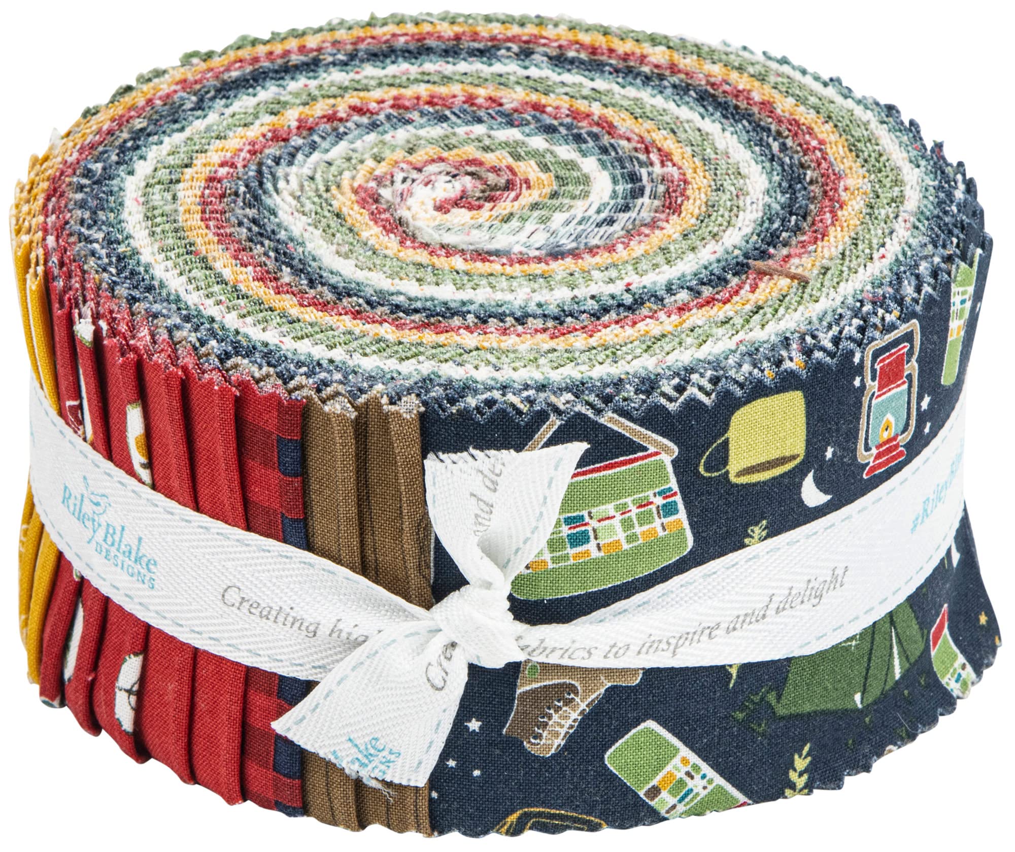 Gracey Larson Love You S'More Rolie Polie 40 2.5-inch Strips Jelly Roll Riley Blake RP-12140-40