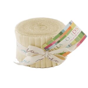 bella solids natural junior jelly roll 20 strips 2.5" moda fabrics 9900jjr 12