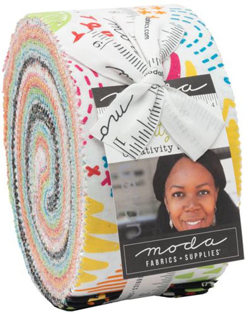 Creativity Shell Creativity Glows Jelly Roll 40 2.5-inch Strips Moda Fabrics 47530JR, Assorted