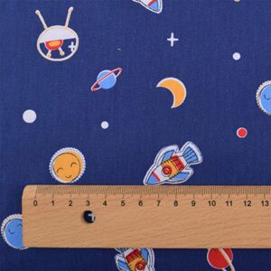 Hanjunzhao 100% Cotton Fat Quarters Fabric Bundles 18 x 22 inch for Quilting Sewing Crafting (Universe Starry Sky)