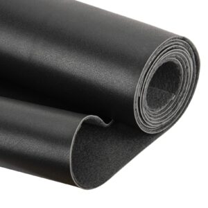 pu fabric material 1 yard 54" x 36" faux synthetic leather sheets 1.2mm thick perfect for upholstery, diy crafts, hat making, hair crafts making, sewing, shoe making (black)