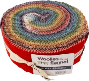 bonnie sullivan woolies flannel colors vol. 2 strips 40 2.5-inch strips jelly roll maywood studio