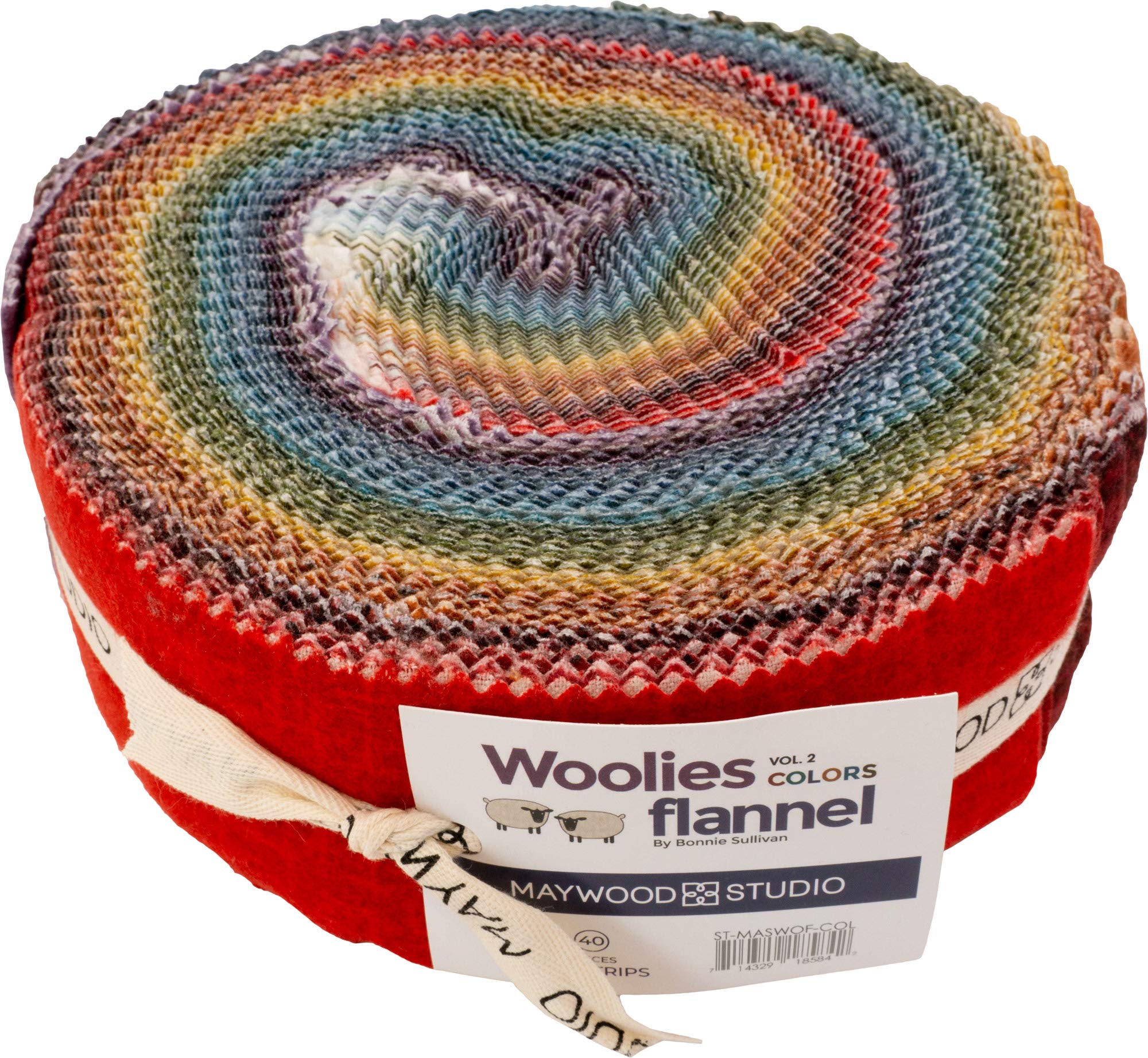 Bonnie Sullivan Woolies Flannel Colors Vol. 2 Strips 40 2.5-inch Strips Jelly Roll Maywood Studio