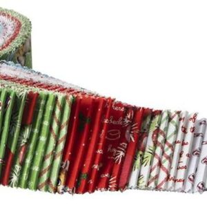 Riley Blake Designs Lindsay Wilkes Christmas Joys Rolie Polie 40 2.5-inch Strips Jelly Roll Riley Blake RP-12250-40, Assorted