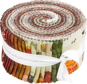 tara reed fall barn quilts rolie polie 40 2.5-inch strips jelly roll riley blake designs rp-12200-40