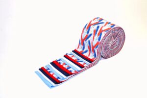 absolutebestchoice 2.5 inch red white and blue jelly roll 100percent cotton fabric quilting 20 pre cut strips, multicolor, 2.5 inches