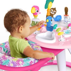 Bright Starts Around We Go 2-in-1 Walk-Around Baby Activity Center & Table, Tropic Coral, Ages 6 Months+