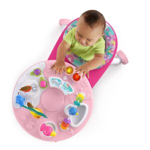 Bright Starts Around We Go 2-in-1 Walk-Around Baby Activity Center & Table, Tropic Coral, Ages 6 Months+