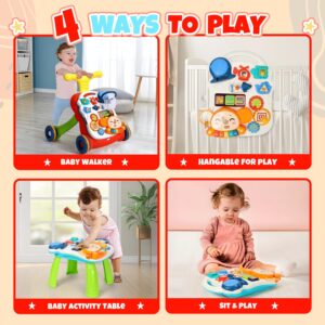 TOY Life Baby Push Walkers for Babies 12 Months Sit to Stand Walker for Baby Girl Boy 3 in 1 Push Toys for Babies Learning to Walk Baby Activity Walker Toddler Walking Toy for Infant Kid 1 Year Old