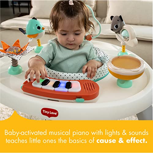 Tiny Love 5-in-1 Stationary Activity Center, 5 Modes of use: Tummy time, Activity Center, Baby Balance Board, Toddler Activity Table, Child Table and Chair, Magical Tales