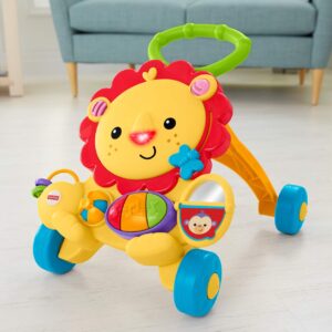 Fisher-Price Baby & Toddler Toy Musical Lion Walker Push Along with Lights Sounds & Developmental Activities for Ages 6+ Months