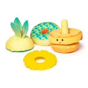 Melissa & Doug Multi-Sensory Pineapple Soft Stacker Infant Toy - Stacking Toys For Babies, Pineapple Stacking Toy For Infants