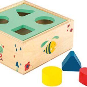 small foot wooden toys Small Foot Wooden Toys Shape-Fitting Activity Cube "Move it!" playset designed for children 12+ months, Multi (10944)