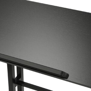 BINELUCOLU Mobile Stand Up Desk, 27.5-45.3in Height Adjustable Standing Desk with Keyboard Tray Hooks USB Interfaces& Socket Rolling Laptop Cart Computer Workstations